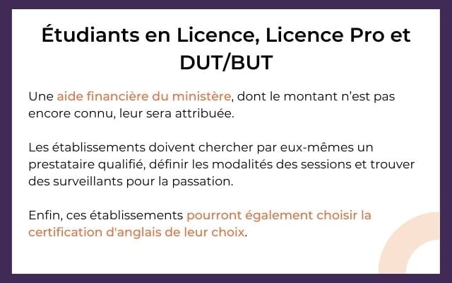 Niveau d'anglais Licence : certification pour étudiants